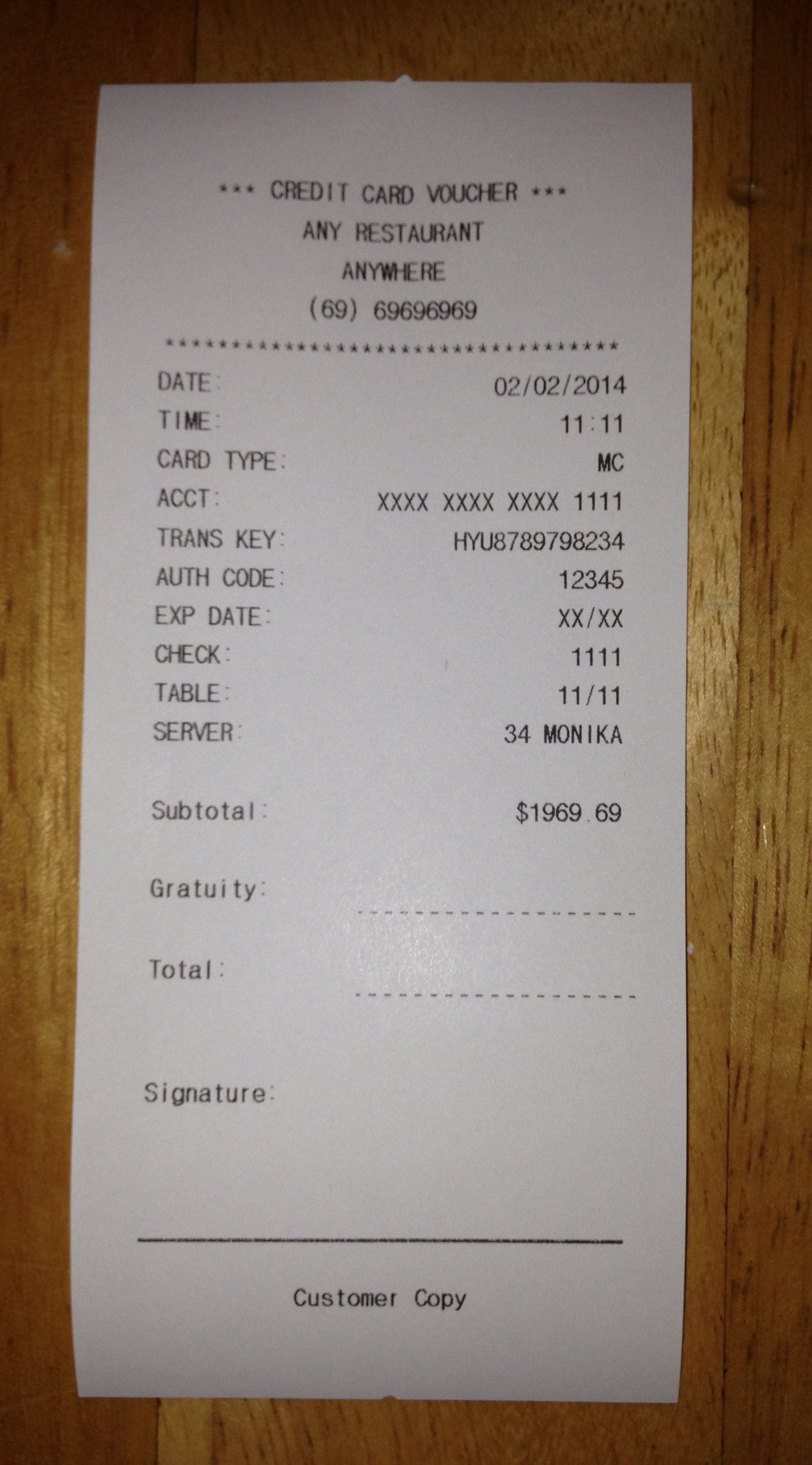 Fake Receipt Templates | Free Receipt Templates | We Print Your ...